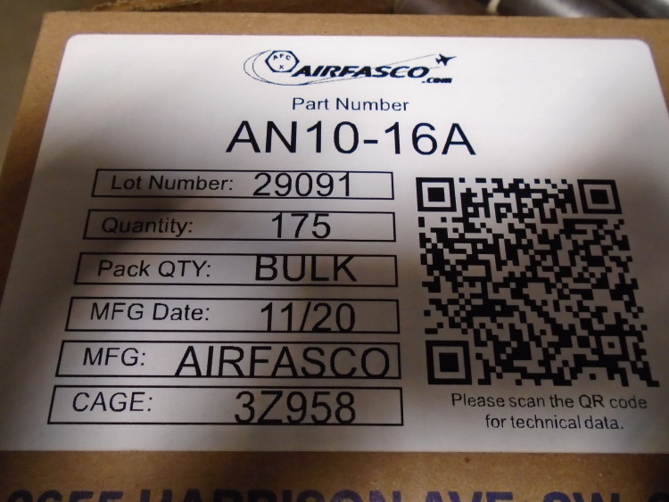 AN10-16A | Aircraft Bolts - AIRFASCO